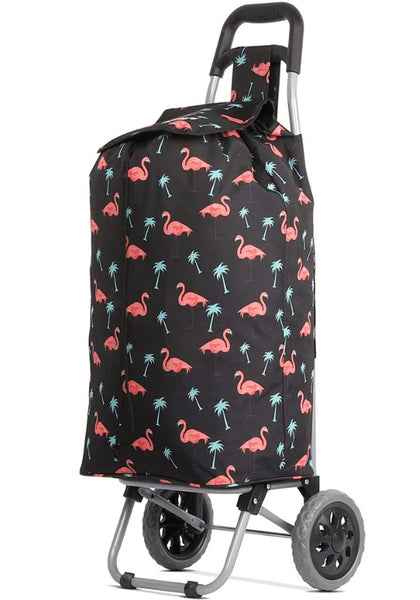 Hoppa 47 litre Lightweight Shopping Trolley - Flamingo pattern ...