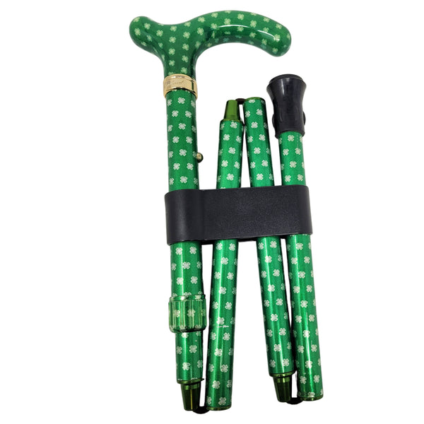 Classic Canes Slimline Folding Petite Cane Shamrocks - Ex display ...