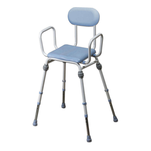 Compact Easy Perching Stool With Arms And Padded Back – Ability Superstore