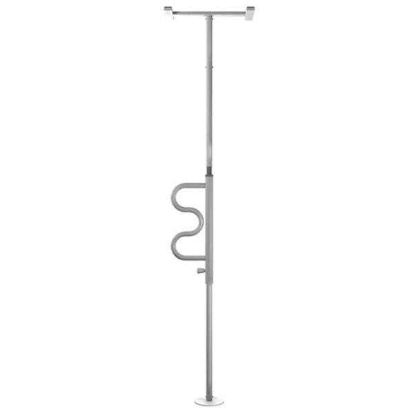 Floor to Ceiling Security Pole with Curved Grab Bar – Ability Superstore
