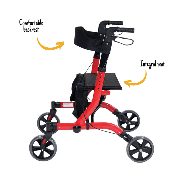Deluxe Ultra Lightweight Folding 4 Wheeled Rollator/Walker – Ability ...