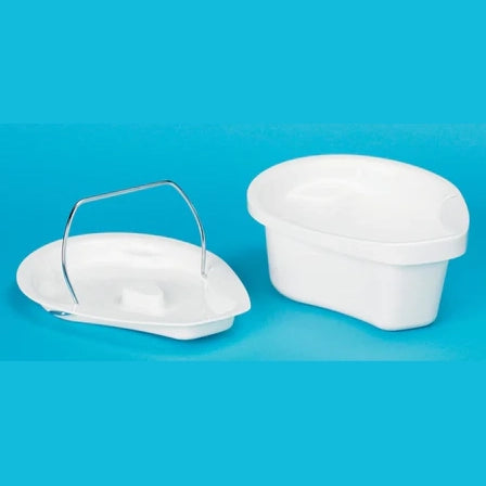 Oval Commode Pan with Locking Lid – Ability Superstore