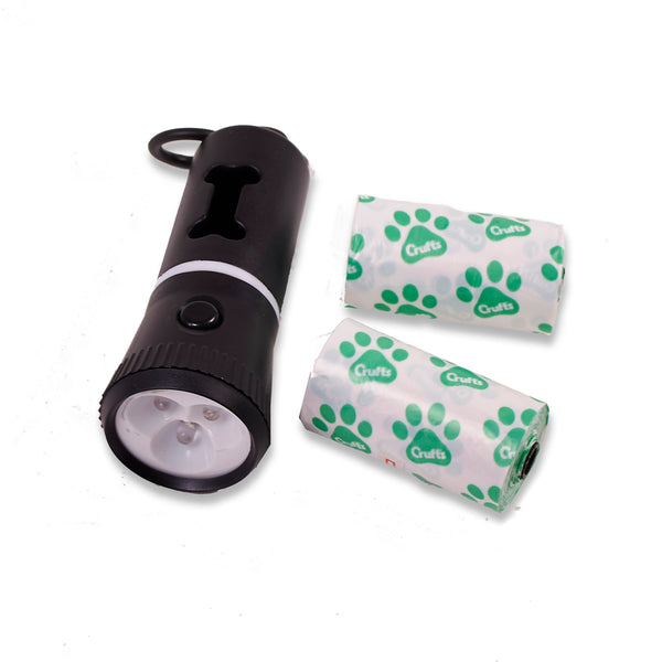 Crufts Dog Walking Torch with Built-In Bag Dispenser – Ability Superstore