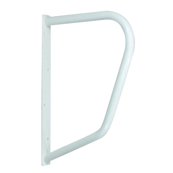 Steel D Shaped Grab Rail for Bathrooms and Outdoors - White – Ability ...