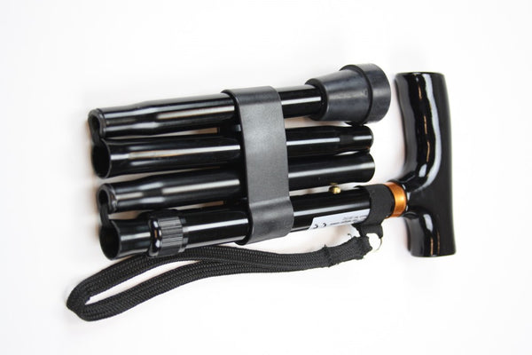 Folding Coloured Walking Stick with Wrist Strap – Ability Superstore