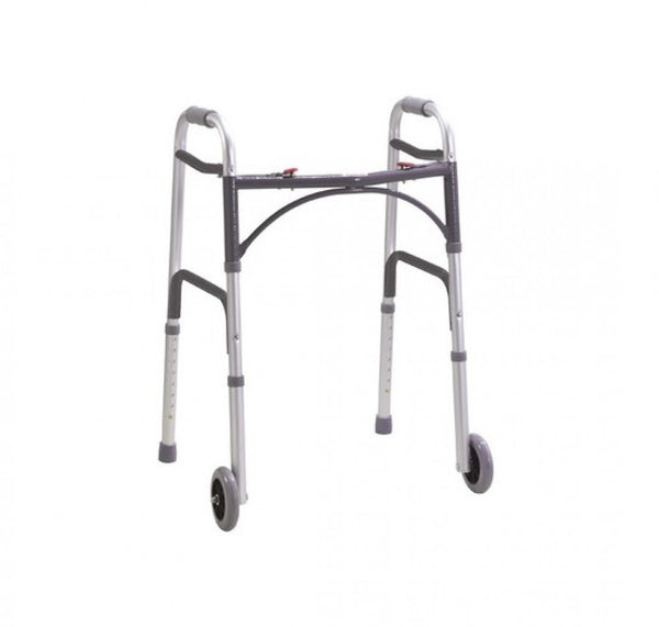 Folding Walking Zimmer Frame with Wheels – Ability Superstore