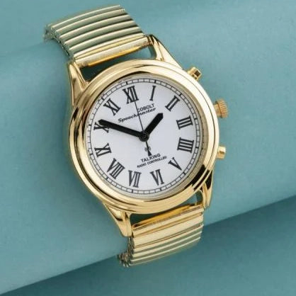 Ladies Gold-like Radio Controlled Talking Watch – Ability Superstore
