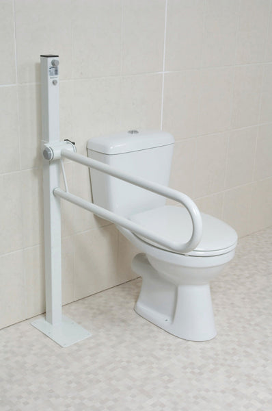 Toilet Frame - Standard Floor Fixed Folding Support Rail - 760mm (30 ...