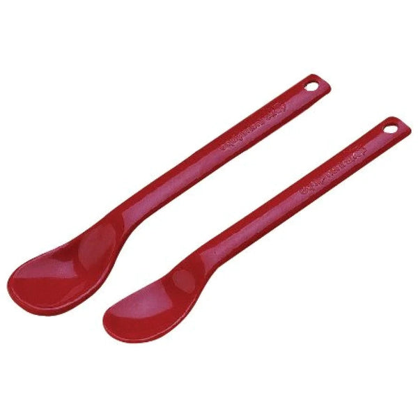 Adapted cutlery - Narrow Shallow Break Resistant Maroon Spoons ...
