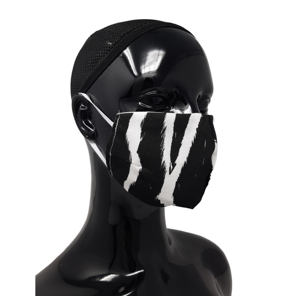 Washable, Reusable Face Mask | Vertical Zebra Print – Ability Superstore